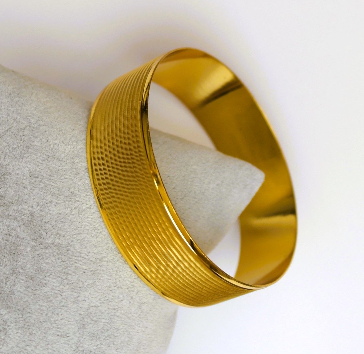 22 Ayar Altın Kaplama 20mm Trabzon Bilezik AB133 - Pelek Butik